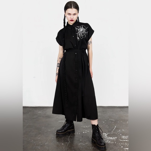 Disturbia | Dresses | Disturbia Widow Relaxed Midi Shirt Dress | Poshmark
